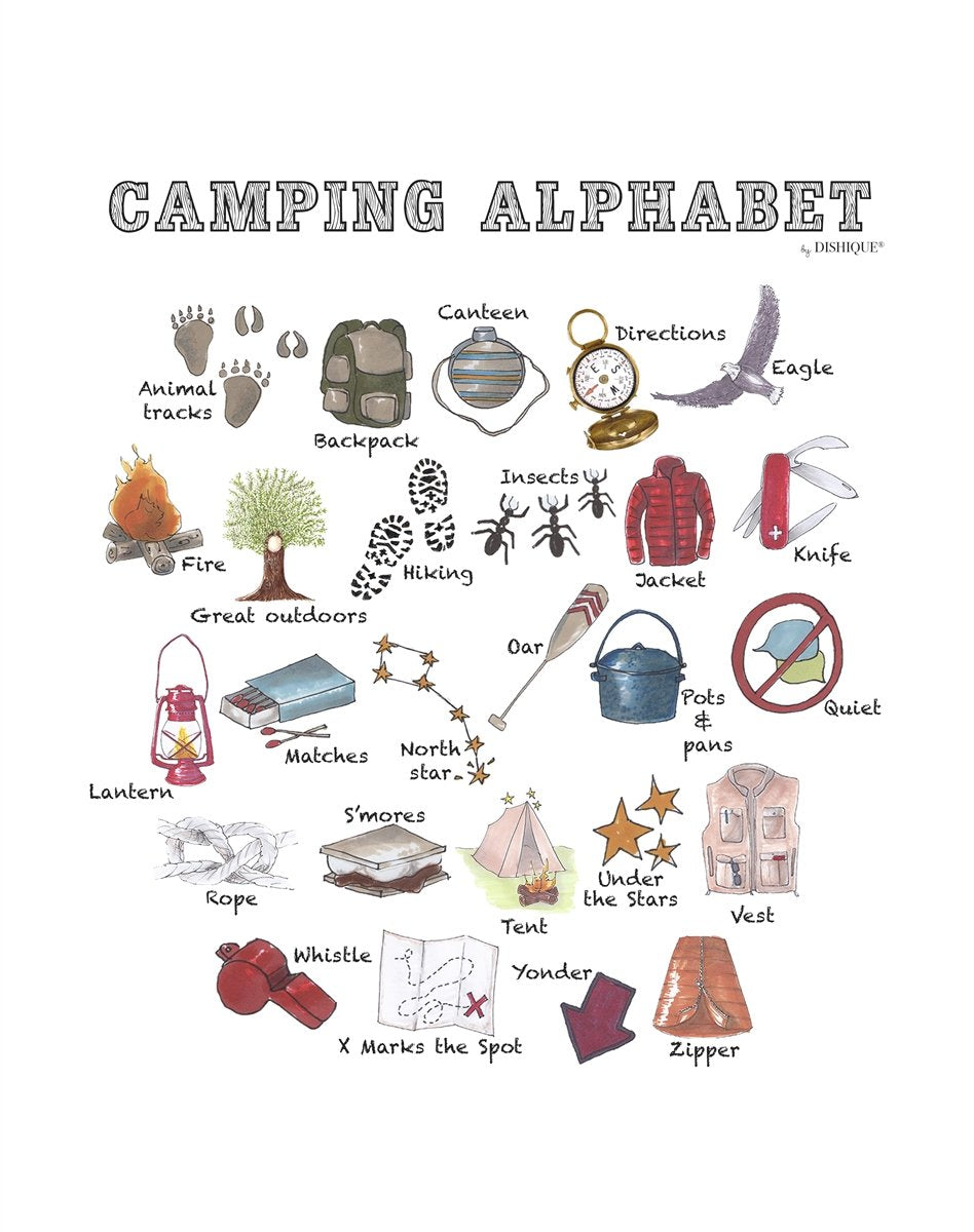 Camping Alphabet Wall Art – Dishique Kids