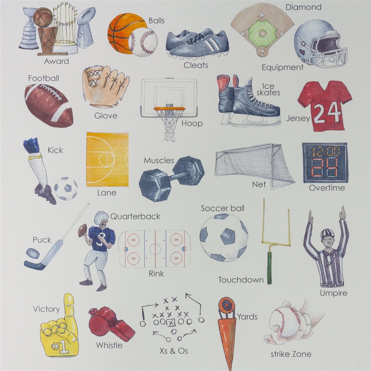 Sports Alphabet Wall Art – Dishique Kids
