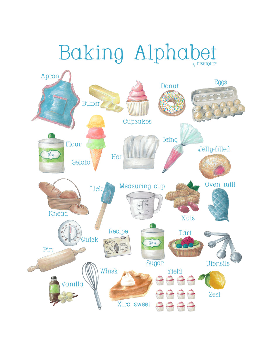 Baking Alphabet Wall Art – Dishique Kids