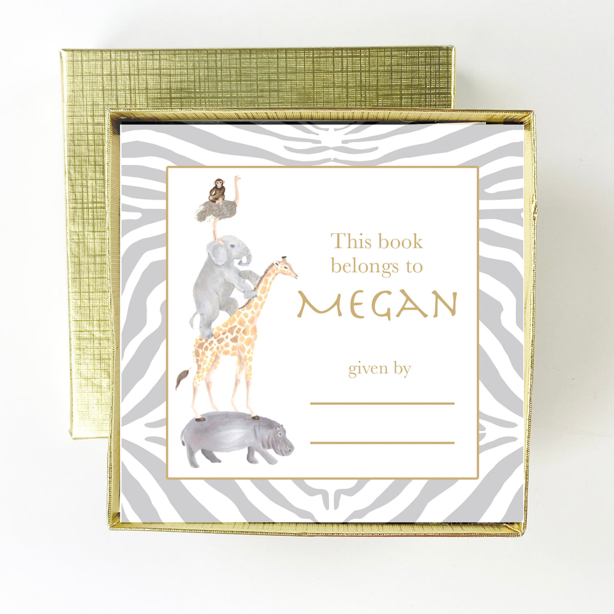 Safari Custom "Book Belongs to" Sticker Set – Dishique Kids