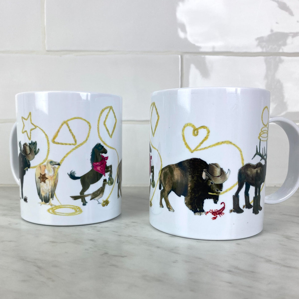 Wild West Lasso Shapes 11 oz. Plastic Mug – Dishique Kids